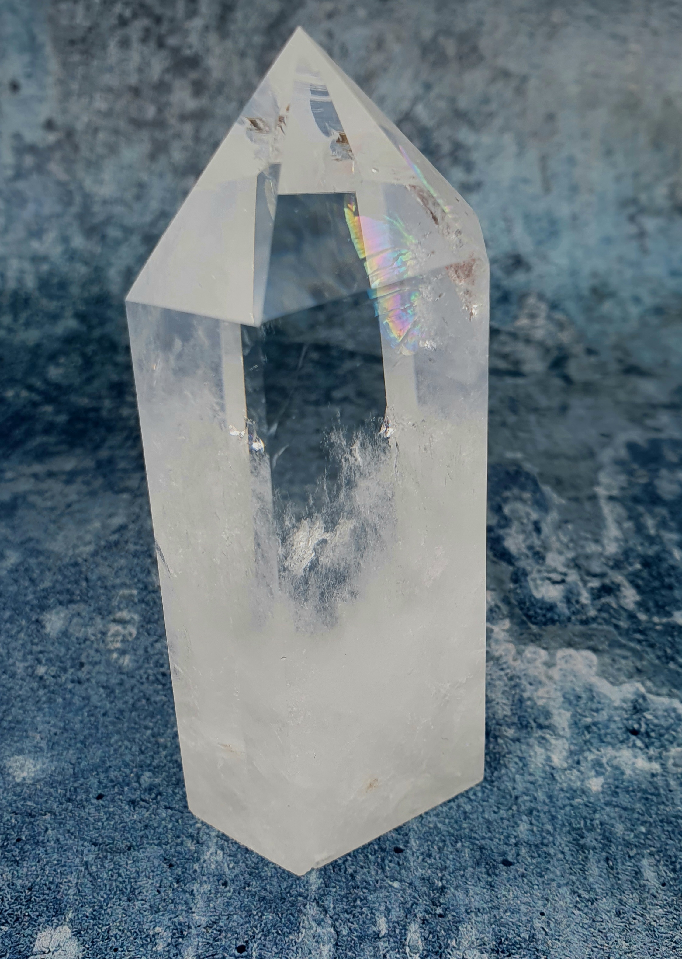Ice Quartz Point - Crystal Quartz | Odonata Studios