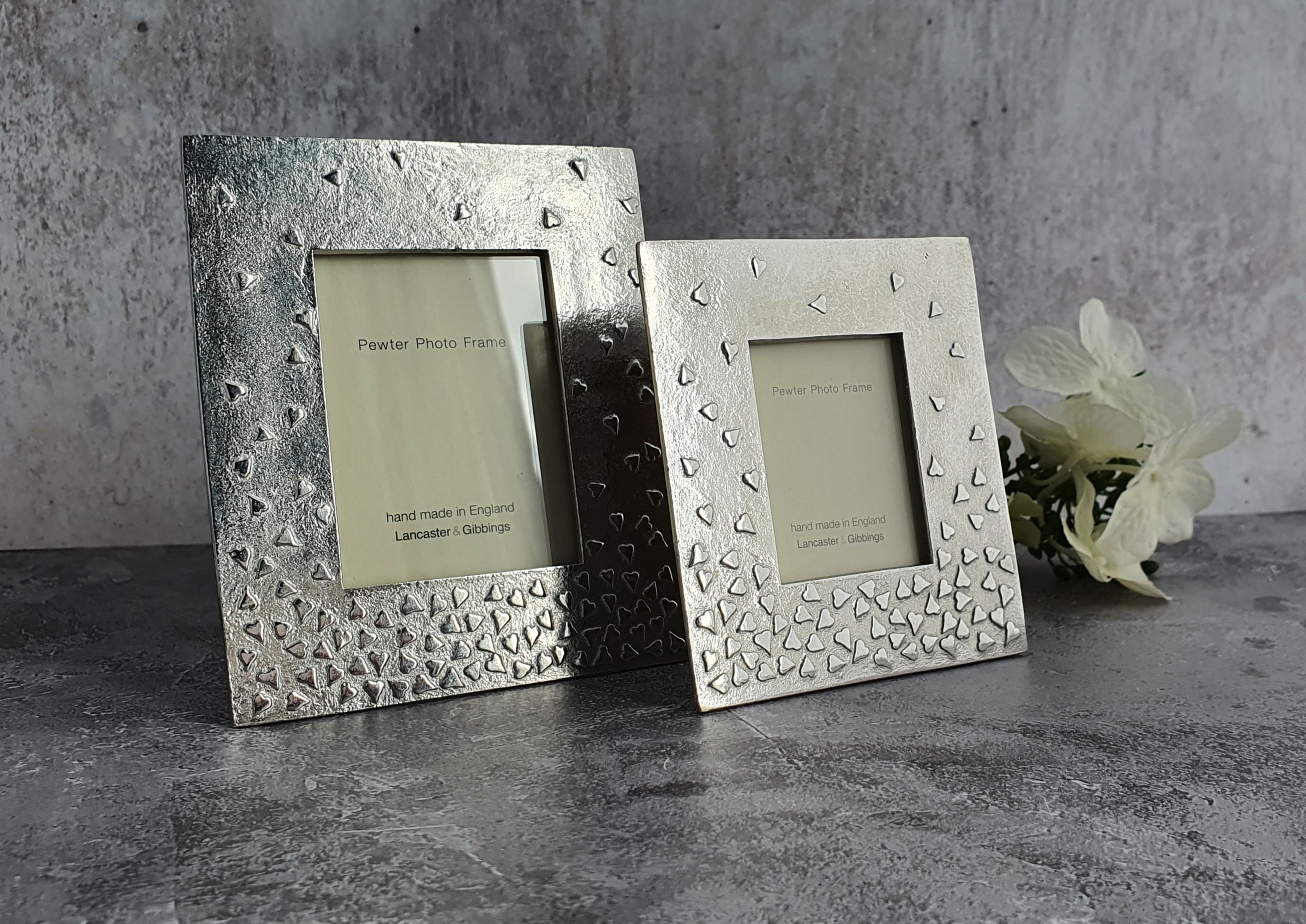 Mini Pewter Frames - Floating Hearts | Odonata Studios
