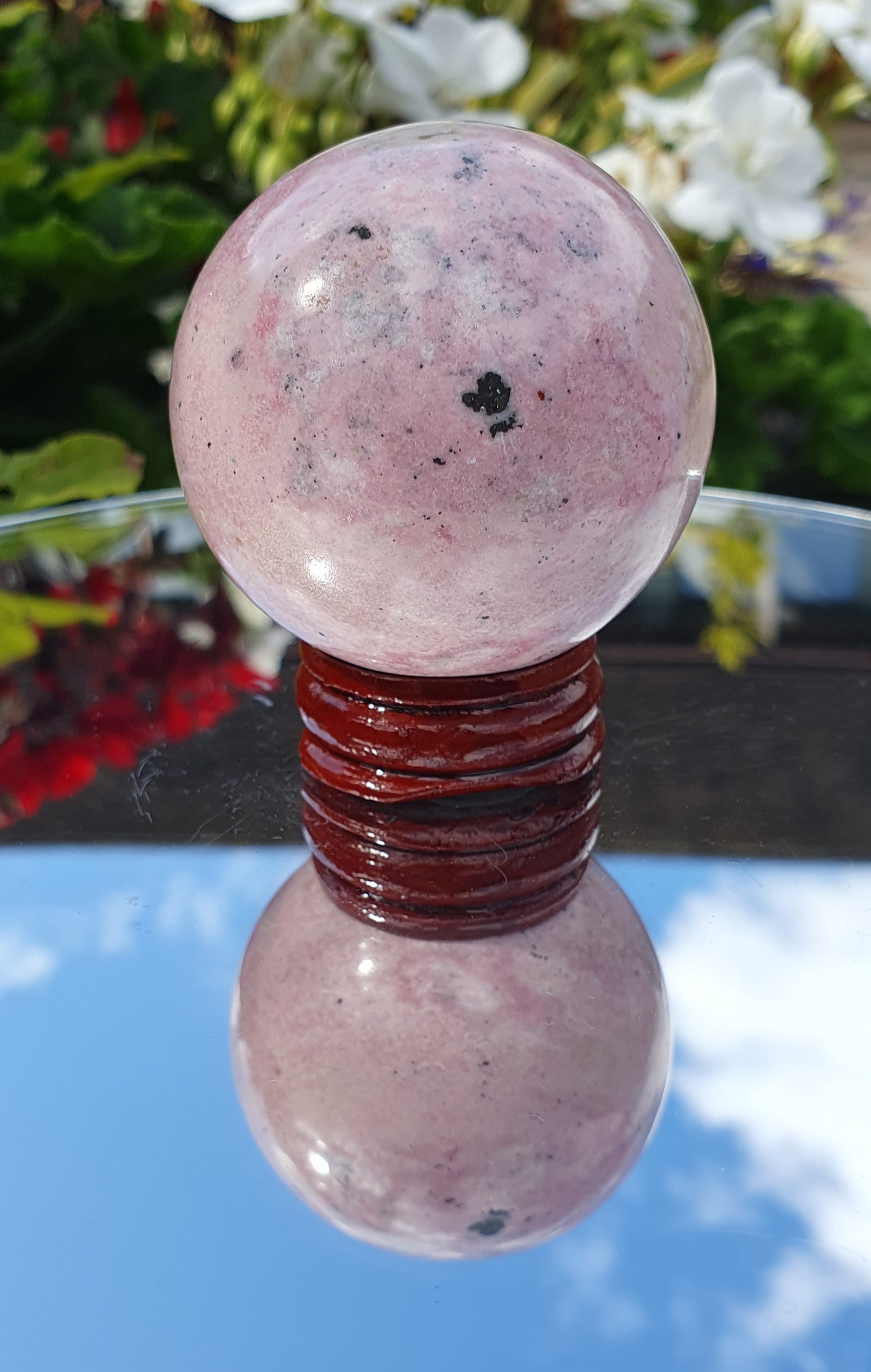 Rhodonite Sphere - 5cm | Odonata Studios