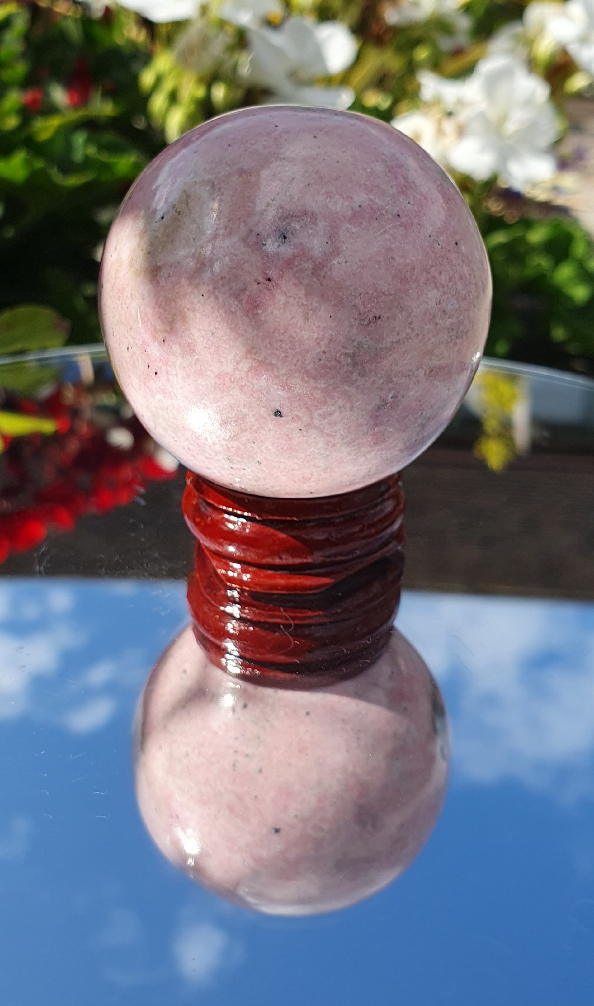 Rhodonite Sphere - 5cm | Odonata Studios